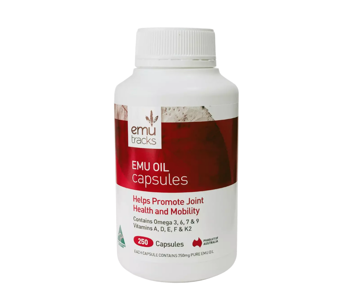 Emu Tracks Emu Oil 750mg 250 Capsules – AS Beauty & Health