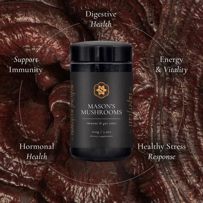 SuperFeast Mason's Mushrooms 100g Immune & Gut Tonic – AS Beauty & Health