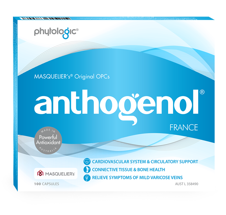 Anthogenol 100 Capsules with MASQUELIER’S Original OPCs – AS Beauty ...