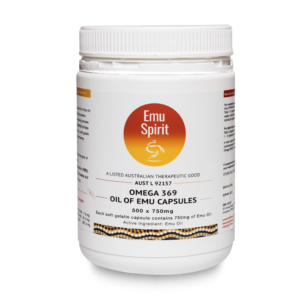 Emu Spirit Omega 369 750mg 500 Capsules – AS Beauty & Health