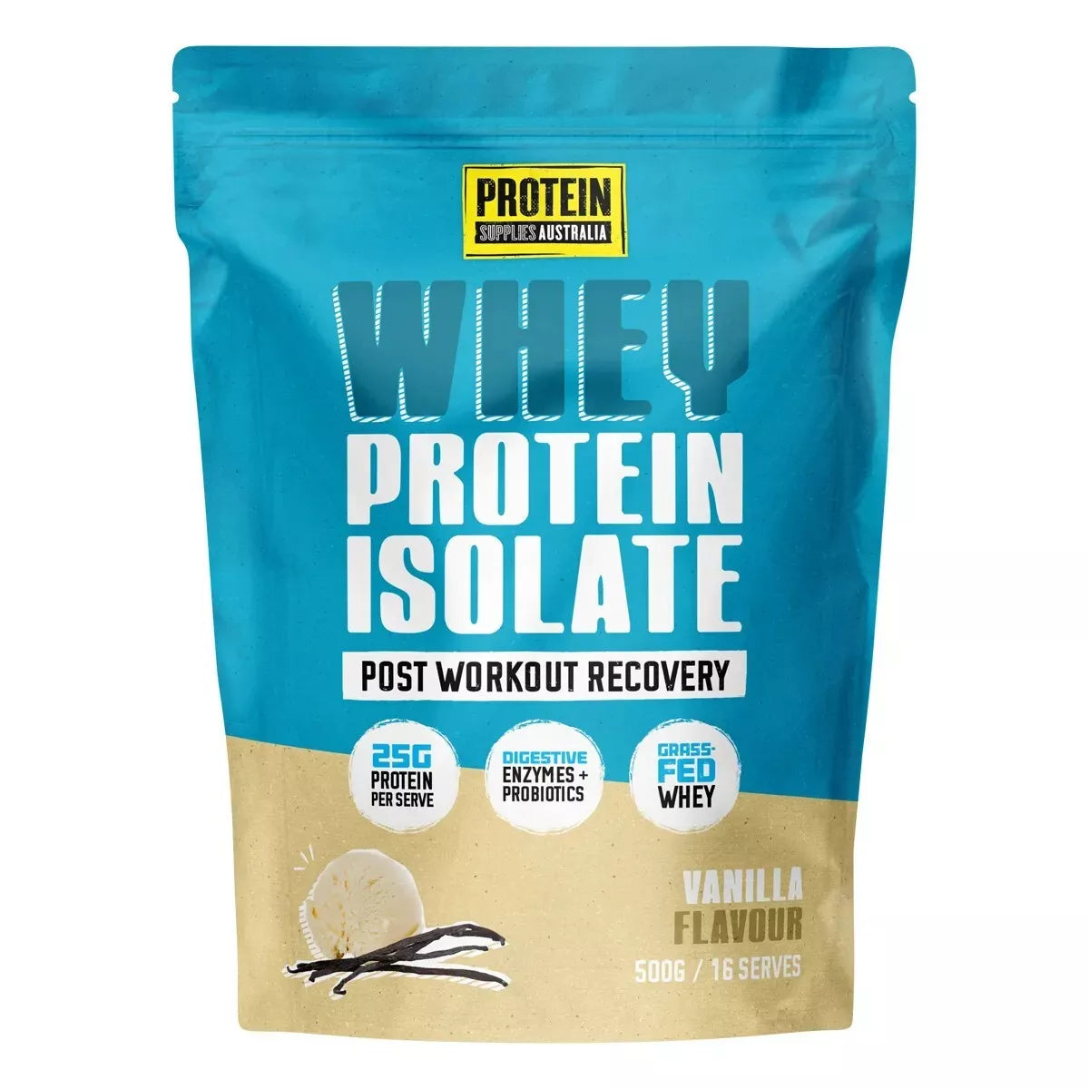 Protein Supplies Australia WPI Whey Protein Isolate Vanilla 500g – AS ...
