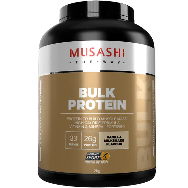 Musashi Bulk Protein Vanilla Milkshake 2KG Powder – AS Beauty & Health