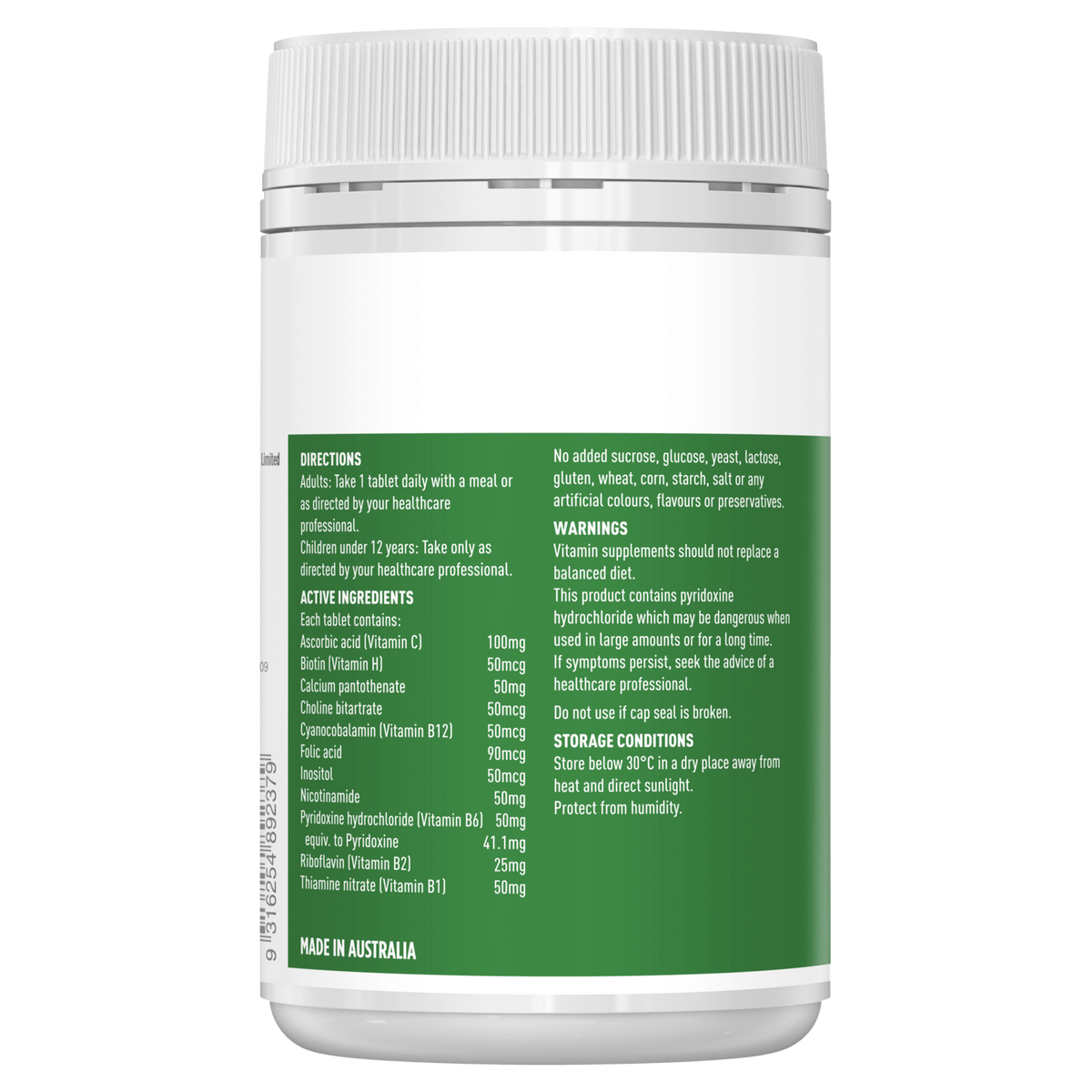 Healthy Care Mega B Energy Booster 200 Tablets – AS Beauty & Health